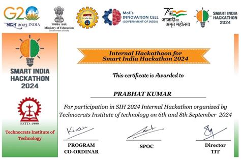 Hackathon Sih Innovation Collaboration Teamwork Problemsolving Prabhat Kumar