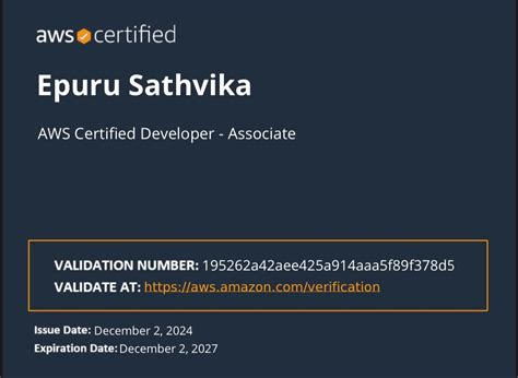 i am excited to share that i have achieved the aws certified developer associate certification