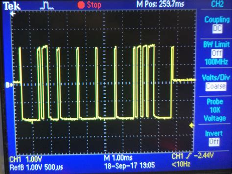 oscilloscope debugging rs485 communication waveform programmer sought