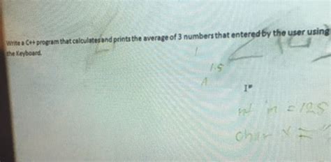 Solved Write A C Program That Calculates And Prints The