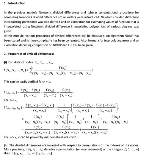 Newtons Divided Difference Interpolation 2 Numerical Methods