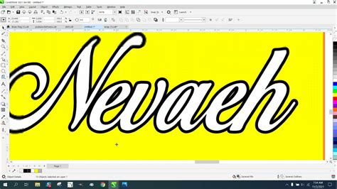 Corel Draw Tips And Tricks Outline Around A Font Youtube