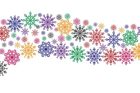 Premium Vector Flat Design Snowflake Border