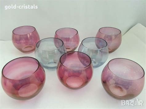 Ретро чаши цветно стъкло в Антикварни и старинни предмети в гр Стара Загора Id32329064 — Bazar Bg