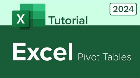 Excel Pivot Tables Tutorial Youtube