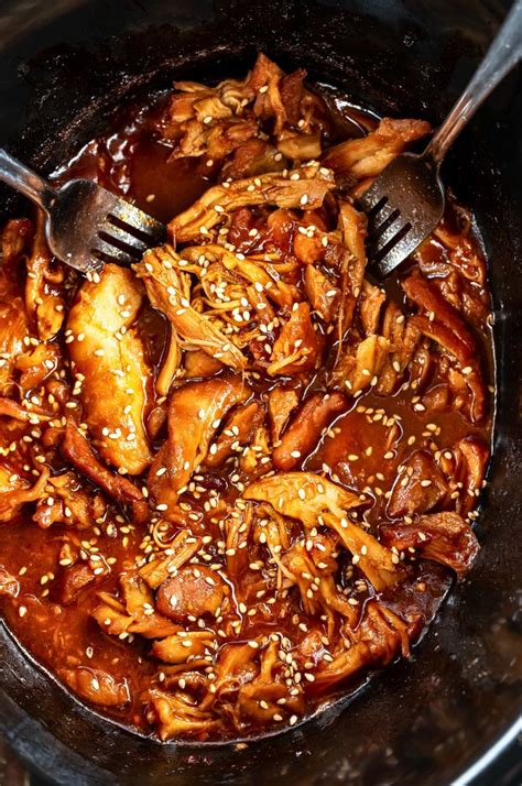 No Fuss Slow Cooker Honey Garlic Chicken Yummy And Fully
