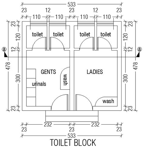 Toilet Block Of Church Is Given In This 2d Autocad Dwg Drawing File Download The 2d Autocad Dwg