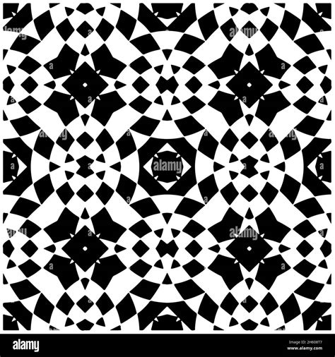Vector Geometric Seamless Patternmodern Geometric Background With Abstract Shapesmonochromatic
