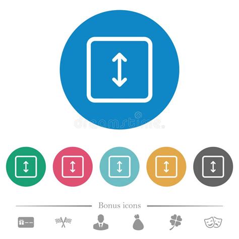 Adjust Object Height Flat Round Icons Stock Vector Illustration Of Panel Composition 198232452