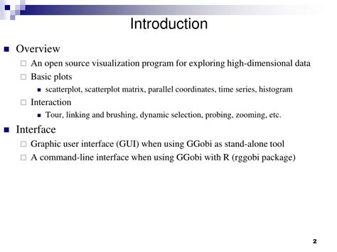 Ppt Ggobi Powerpoint Presentation Free Download Id1888656