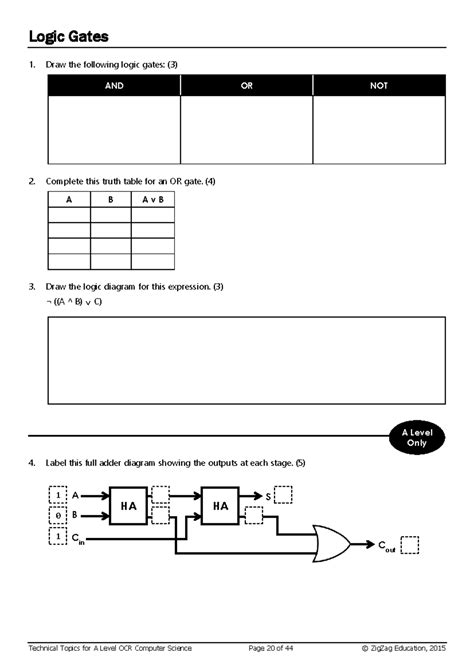 15 logic gates computer science technical topics for a level ocr