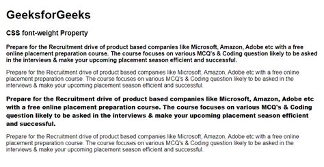 Propriété Css Font Weight Stacklima