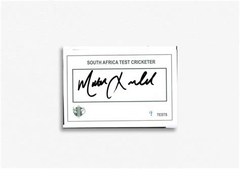 South African Test Cricketer Card Signed Martin Van Jaarveld Memorabiliawarehouse