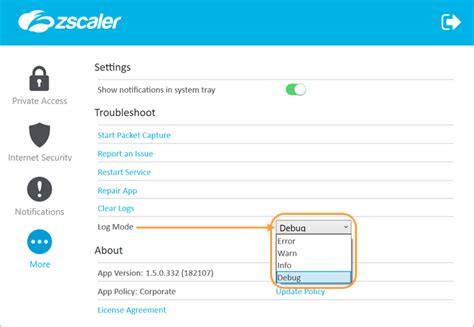 Configuring User Access To Support And Logging For The Zscaler App Zscaler