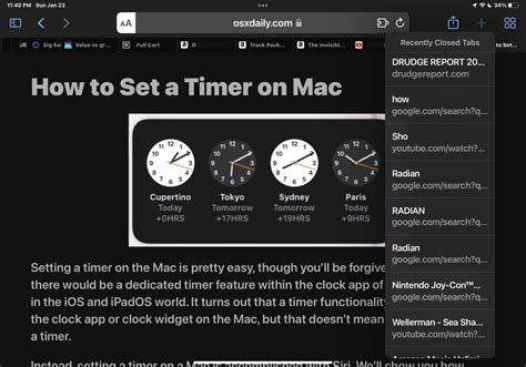 How To Restore Reopen All Closed Tabs In Safari On IPad