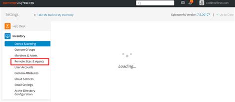 unable to access inventory settings spiceworks support spiceworks