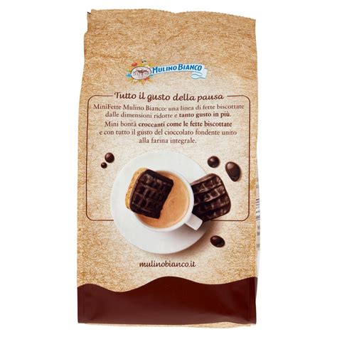 Mulino Bianco Mini Fette Con Cioccolato Fondente 110g