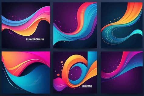 Abstract Fluid Curve Gradient Blend Line Creative Liquid Colorful Shapes Premium Ai Generated
