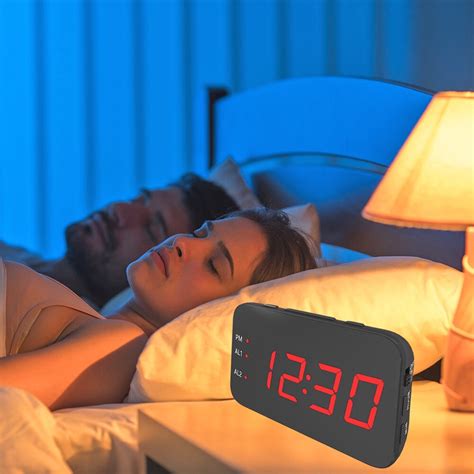 Led Digital Alarm Clock Voice Control Temperature Grandado