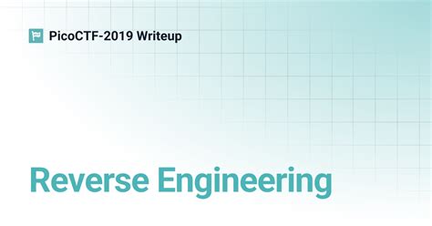 reverse engineering picoctf 2019 writeup