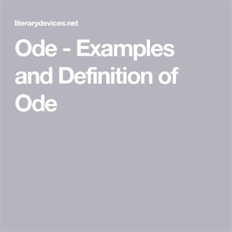 Ode Examples And Definition Of Ode Rhyme Scheme Forms Of Poetry Latin Poets