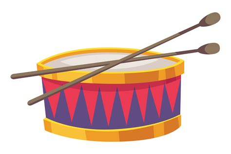 Cartoon Drum Rythm Music Instrument Wit Graphic By Yummybuum