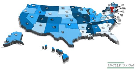 Us Map Excel Template