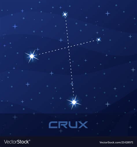 Constellation Crux Cross Night Star Sky Royalty Free Vector