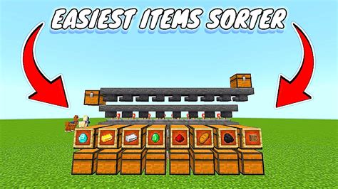 How To Make An Easiest Item Sorter In Minecraft 1 20 Bedrock And Java 😃😱 Youtube