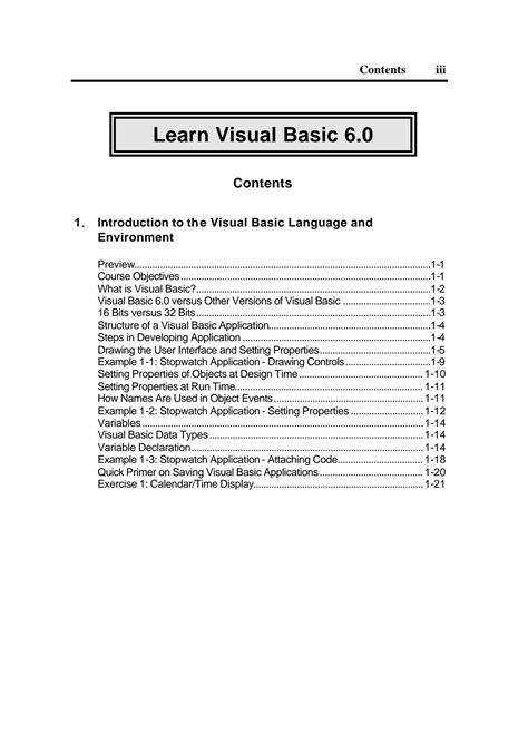 Solution Vb6 1 1 0 Visual Basic Learn Visual Basic 6 0 Nice Manual
