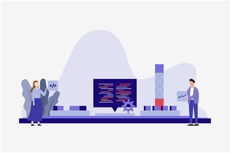 Premium Vector Programmers Coding And Correct Errors In Project