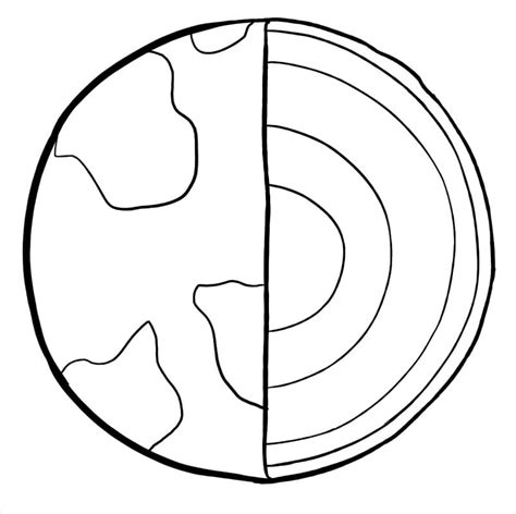 지구의 층 색칠 공부 Kr에서 무료 색칠 공부