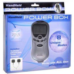Zeus Electrosex Handheld 8 Mode Power Box With Black Pads Sex Toys Adult Novelties DVD