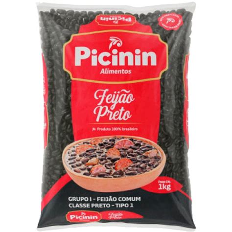 Feijão Preto Picinin 1kg Tenda Atacado