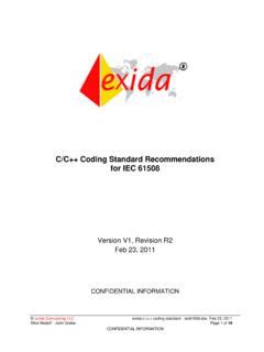 C C Coding Standard Recommendations For IEC C C Coding Standard Recommendations For Iec