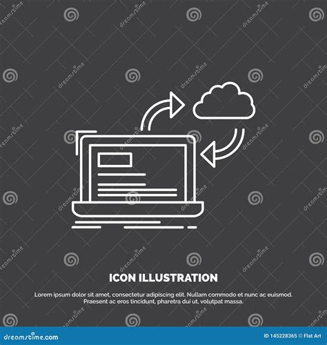 Sync Processing Data Dashboard Arrows Icon Line Vector Symbol For Ui And Ux Website Or