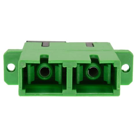 Adapter SC APC Duplex Single Mode OS2 Fiber Optic With Flange Shaxon Industries
