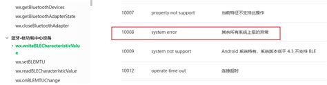 微信小程序调用蓝牙api Wxwriteblecharacteristicvalue 报 Errcode 10008 的解决方案