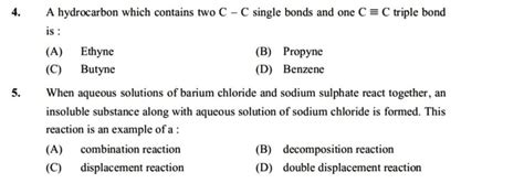 A Hydrocarbon Which Contains Two Mathrm { C } Mathrm { C } Single Bon