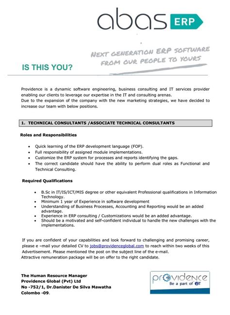 Technical Consultants Associate Technical Consultants