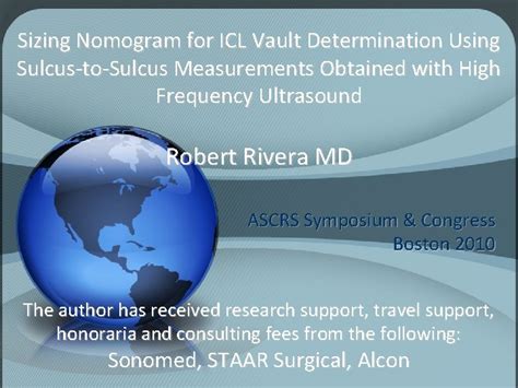 Sizing Nomogram For Icl Vault Determination Using Sulcustosulcus