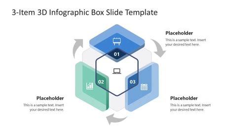 3 Item Boxes Slide Template For Powerpoint