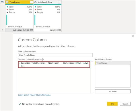 Converting Epoch Timestamp To Datetime While Using Direct Query Rpowerbi