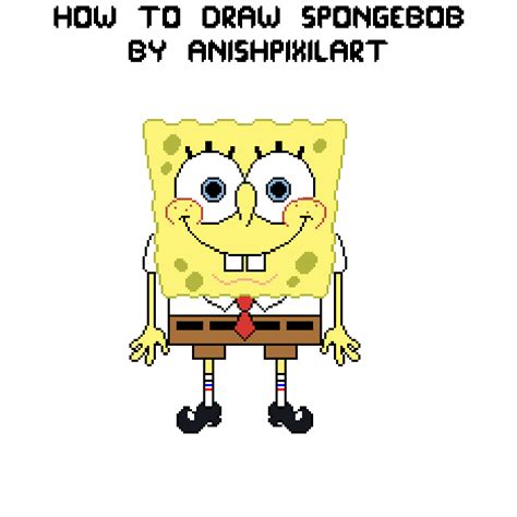 Pixilart How To Draw Spongebob By AnishPixilart