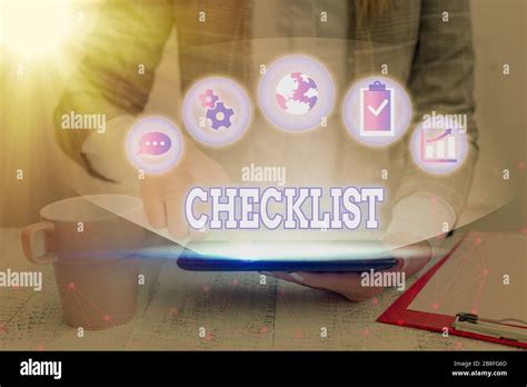 Writing Note Showing Checklist Business Concept For List Items Required Things Be Done Or