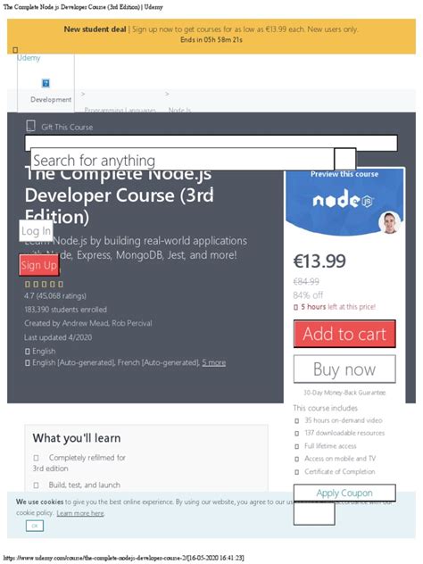 The Complete Nodejs Developer Course Download Free Pdf Web