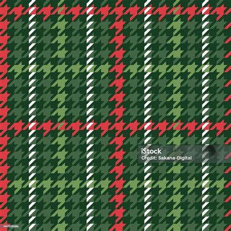 크리스마스트 색상 원활한 하운드투스 벡터 패턴 고전적인 영어 체크 무늬 텍스타일 디자인 양모에 대한 스톡 벡터 아트 및 기타