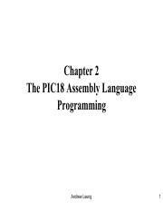 The PIC18 Assembly Language Programming Introduction Course Hero