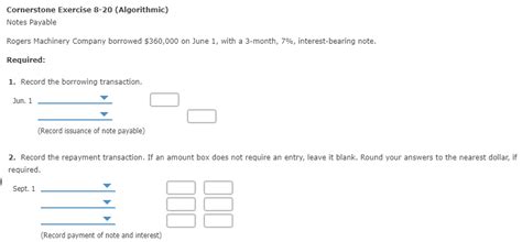 solved cornerstone exercise 8 20 algorithmic notes payable