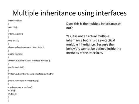Multiple Inheritance Possible In Java Ppt